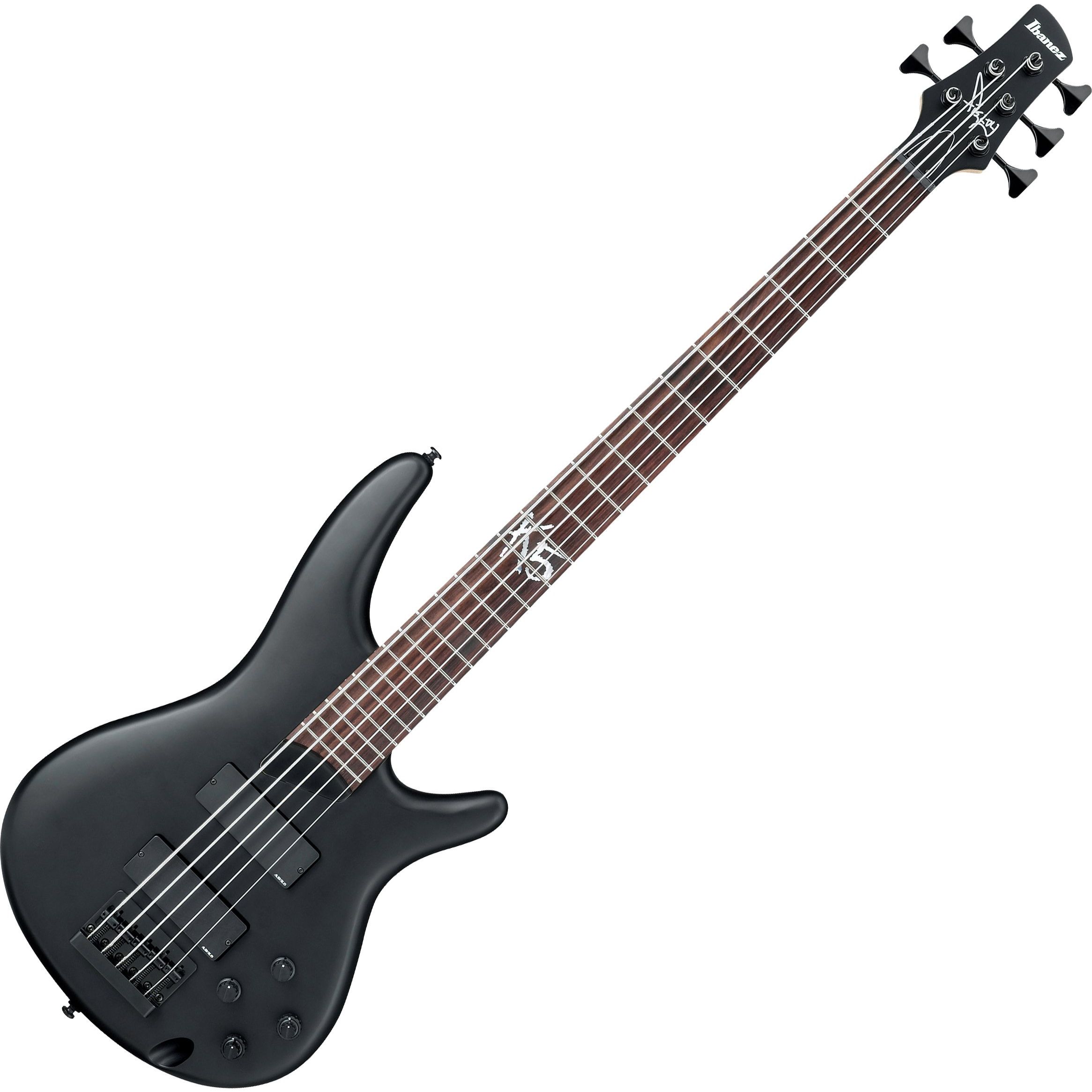 Ibanez Fieldy Signature K5 5 String Electric Bass Black Flat