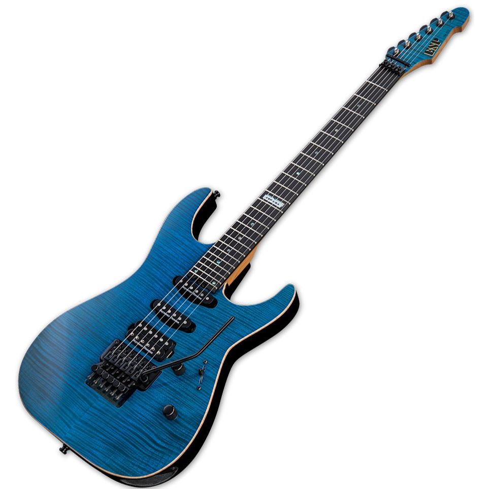 ESP USA M-III Electric Guitar in See Thru Blue