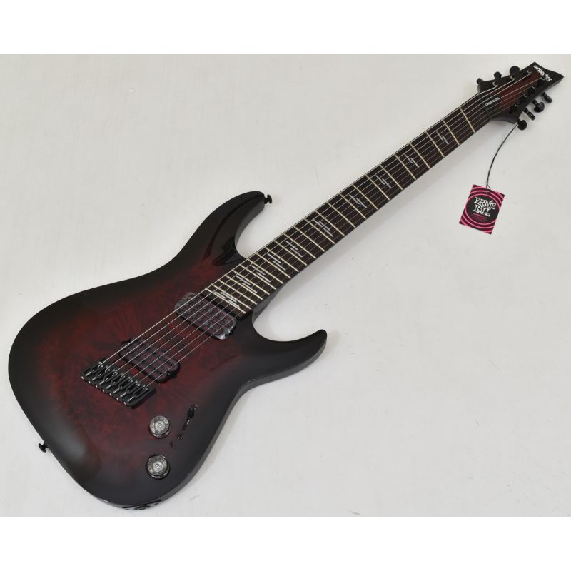 Schecter Omen Elite-7 Multiscale Guitar Black Cherry Burst | 6-String.com