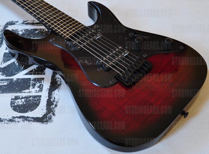 ESP LTD Alex Wade AW-7 Strings Guitar in Blood Red Sunburst Finish