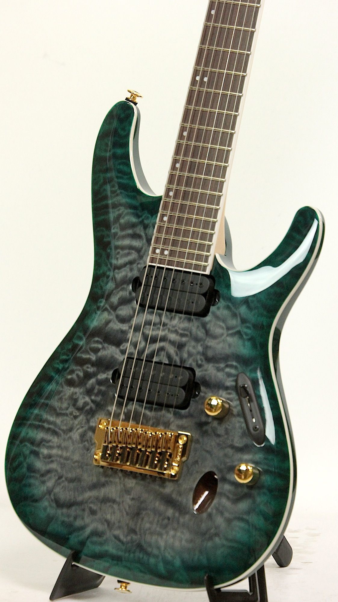Ibanez S5527QFX DGD Dark Green Doom Burst 7 String Electric Guitar