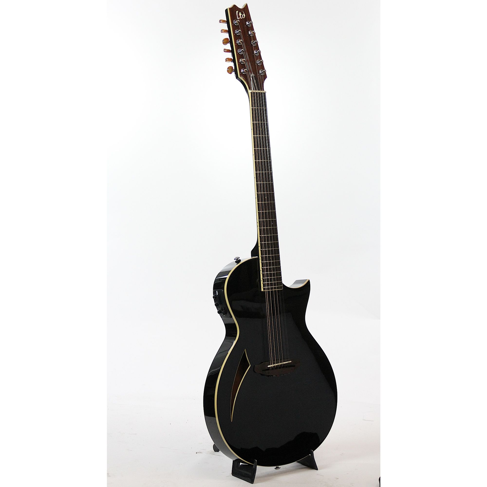 ESP LTD TL-12 BLK Black 12-String Acoustic Electric Guitar