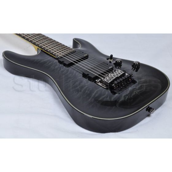 Schecter Damien Elite-7 FR Electric Guitar See-Thru Black