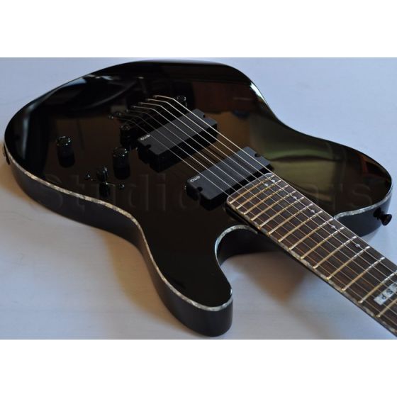 ESP E-II TE-7 Strings Electric Guitar in Black with Case