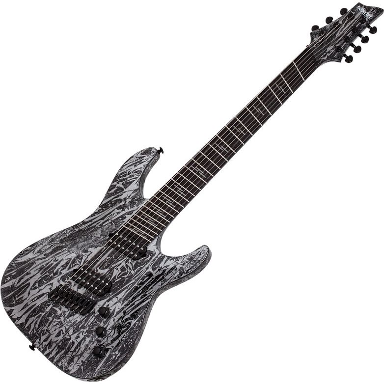 Schecter C-7 Multiscale Silver Mountain Electric Guitar